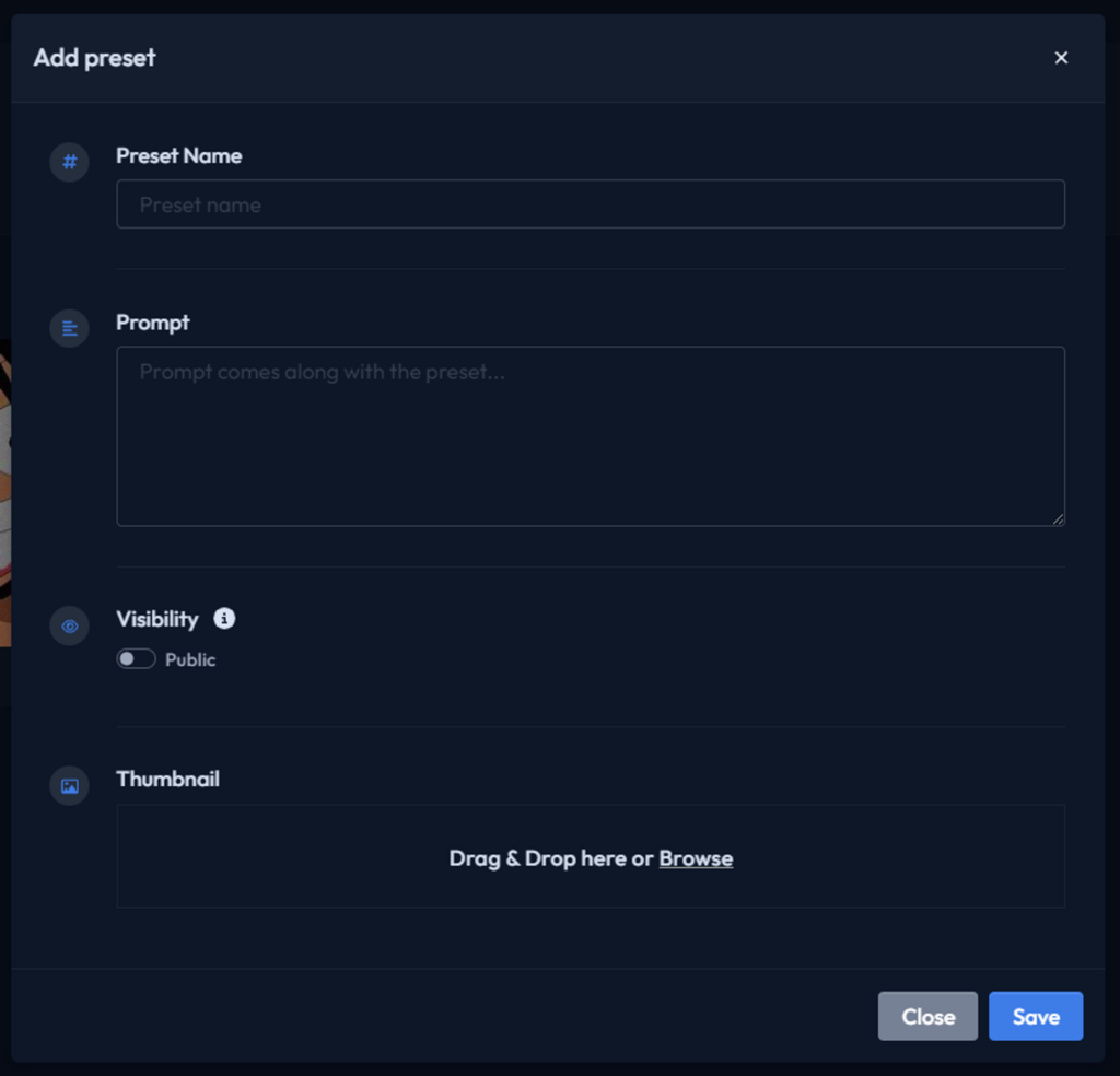 Preset: Explore Predefined Prompt Templates - ARTSMART AI