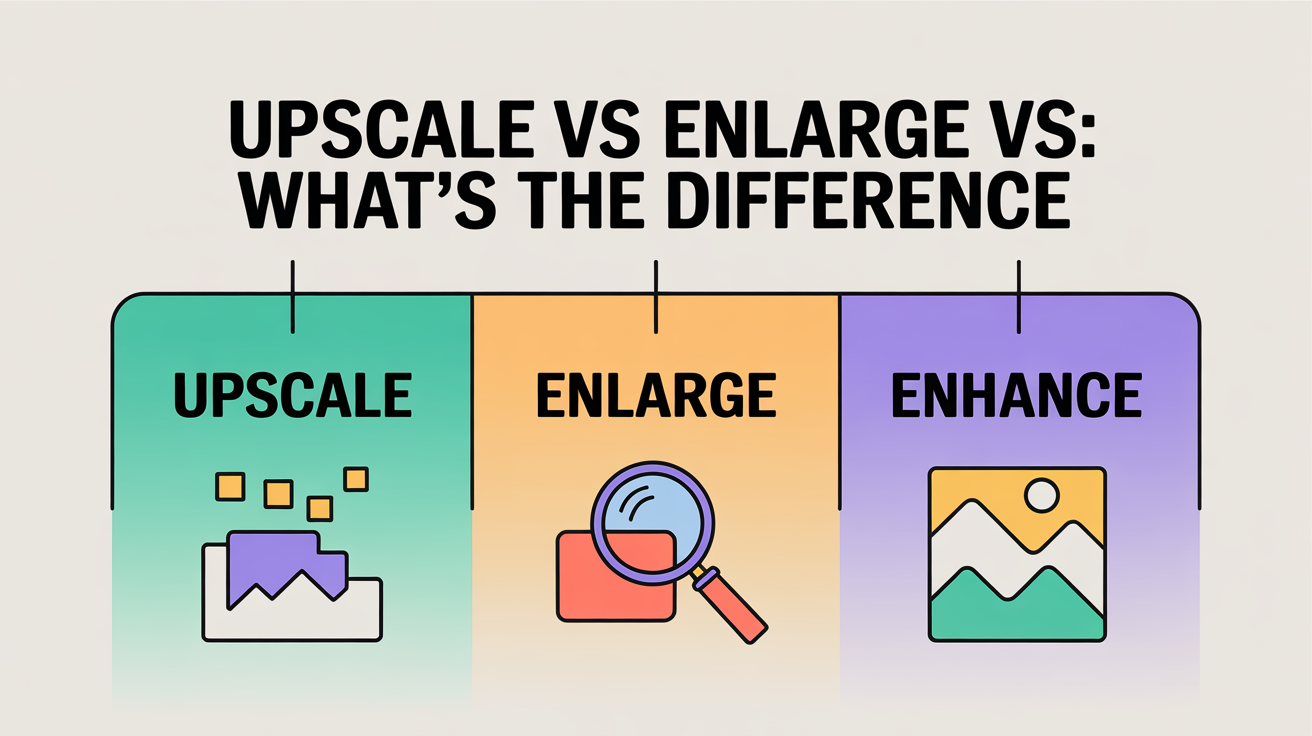 Upscale vs Enlarge vs Enhance: Key Differences in Image Editing
